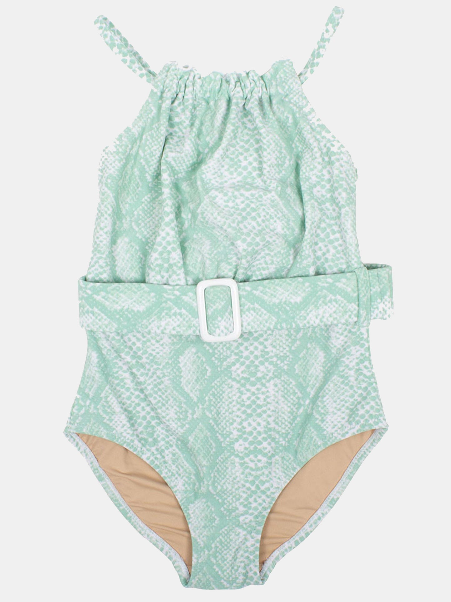 Shade Critters Girls' Tie-Back One-Piece Swimsuit | $50.00 | Saint Bernard