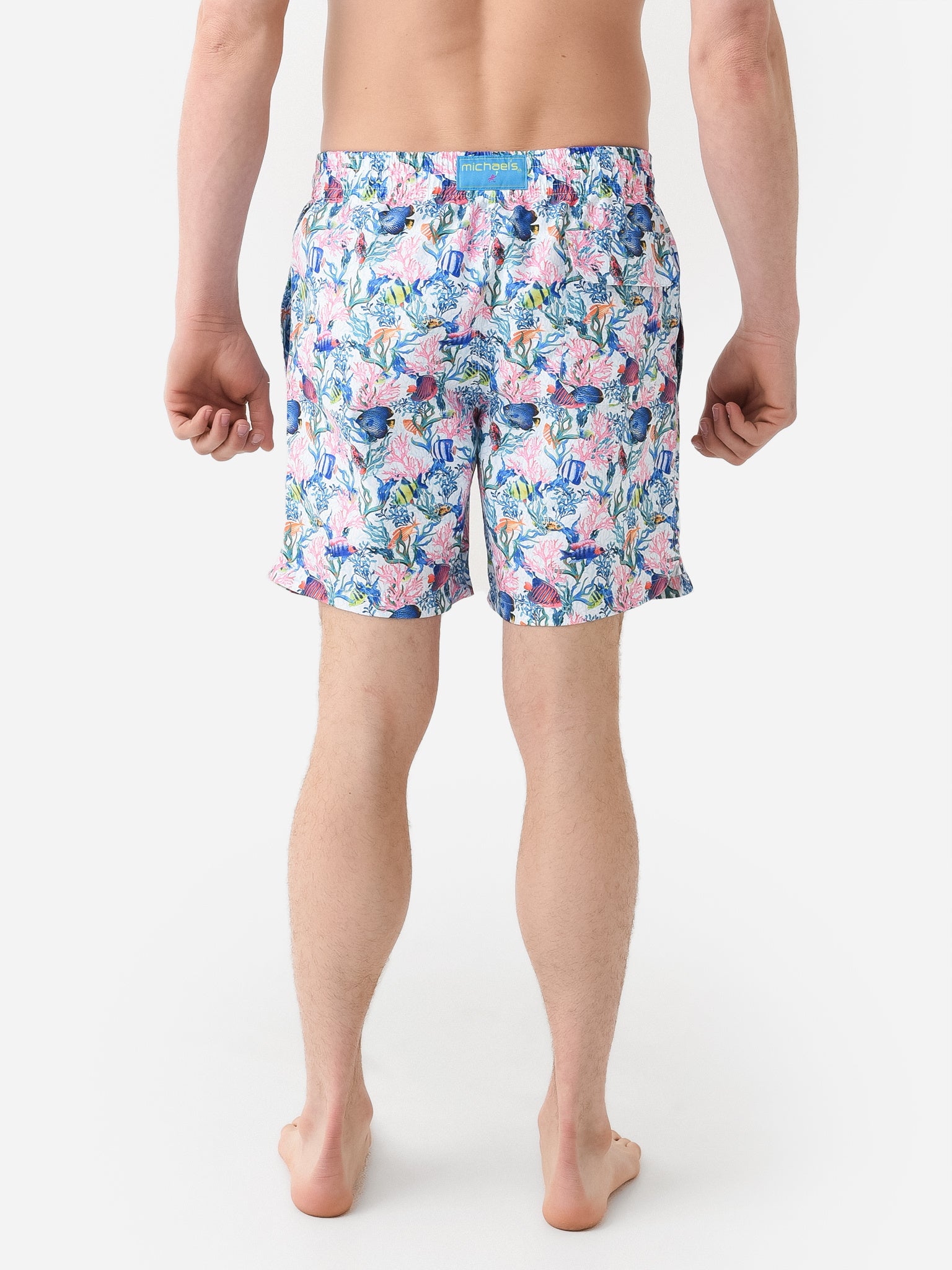 Michaels Swimwear Men's School Of Fish Swim Trunk - Saint Bernard