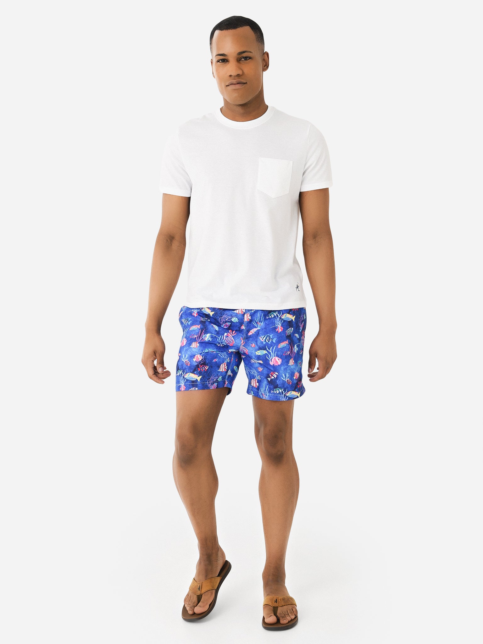 Michaels Swimwear Men's Tropical Reef Swim Trunk#N# #N# #N# - Saint Bernard