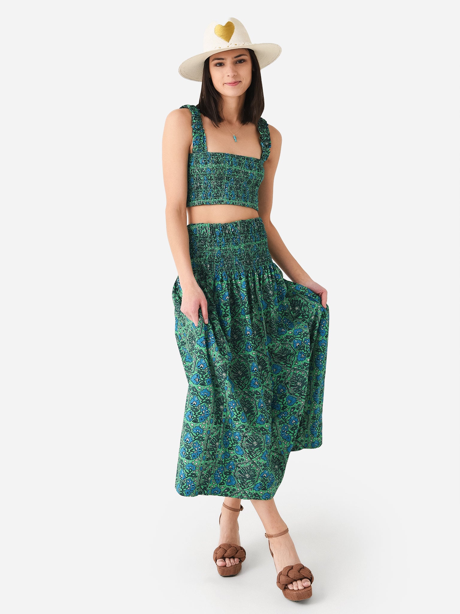 Rhode Women's Lilou Midi Skirt | $275.00 | Saint Bernard