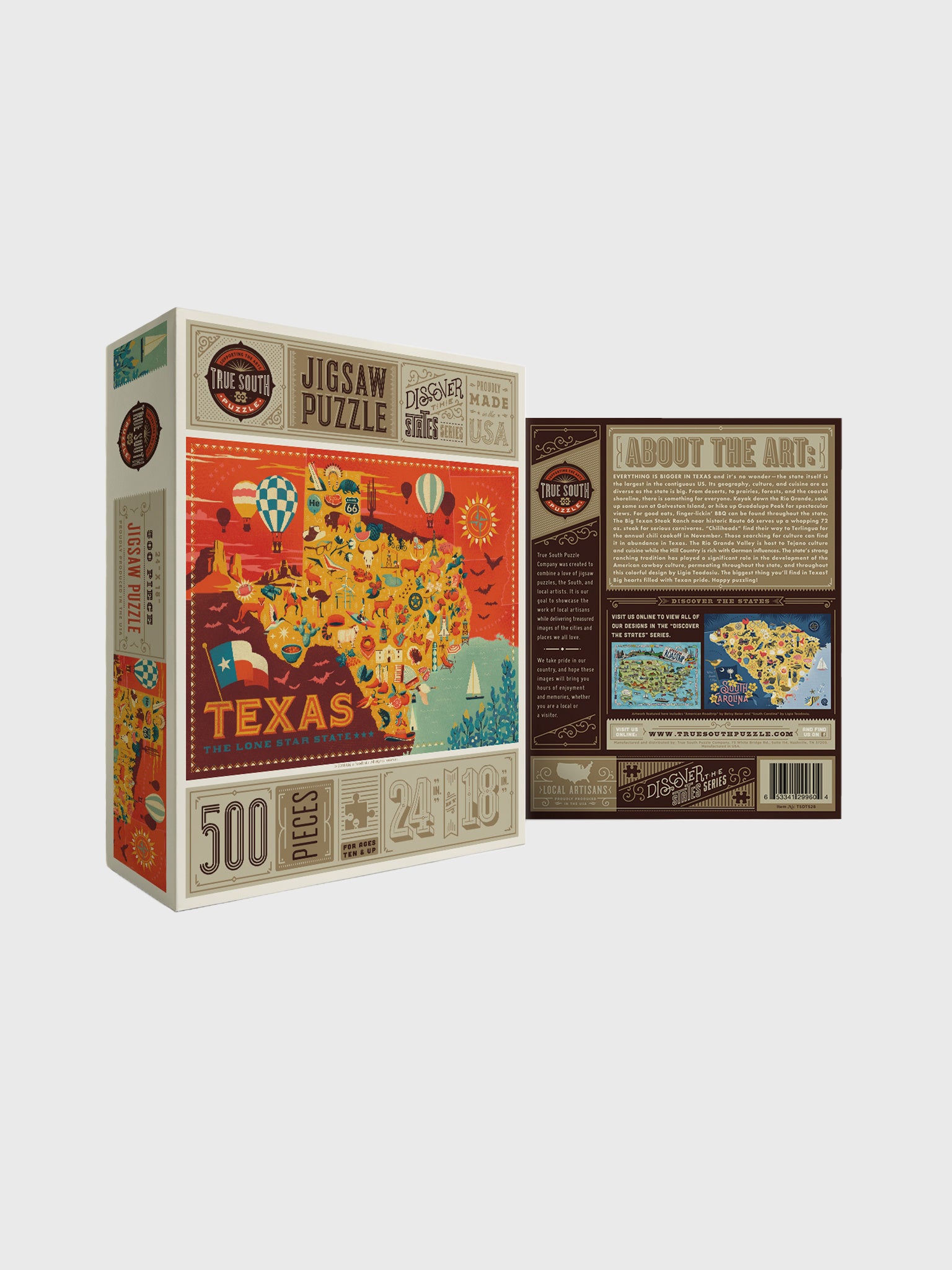 True South Puzzle Texas Jigsaw Puzzle | $25.00 | Saint Bernard