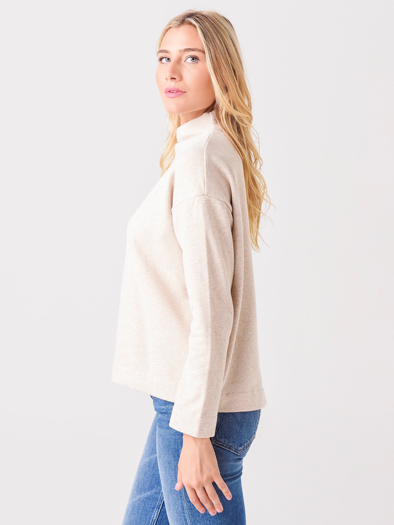 Vince Women's Dropped Shoulder Funnel Neck Pullover – saintbernard.com