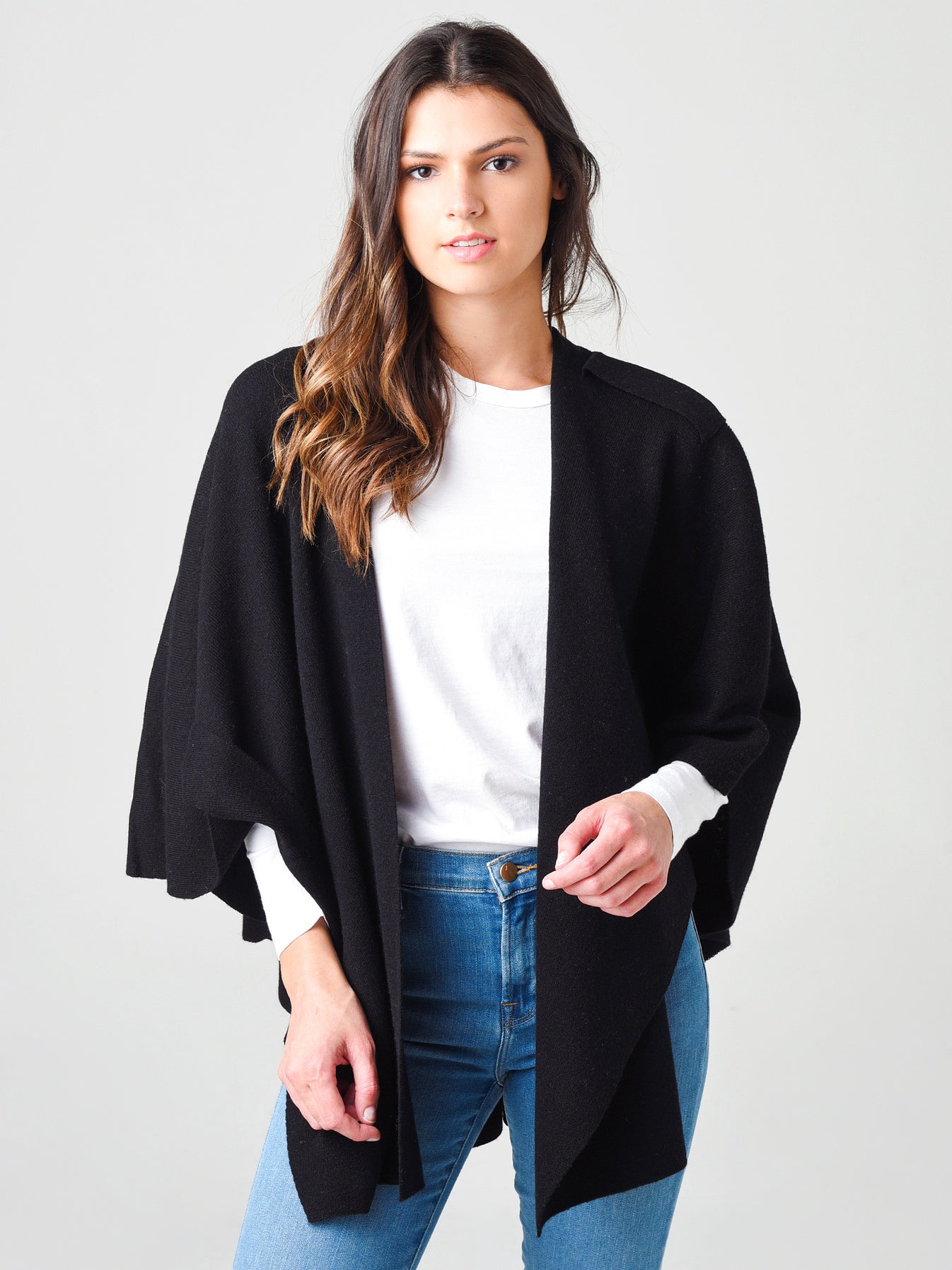 Mitchie`s Matchings Women`s Knitted Wrap With Fox Poms | $148.00 ...