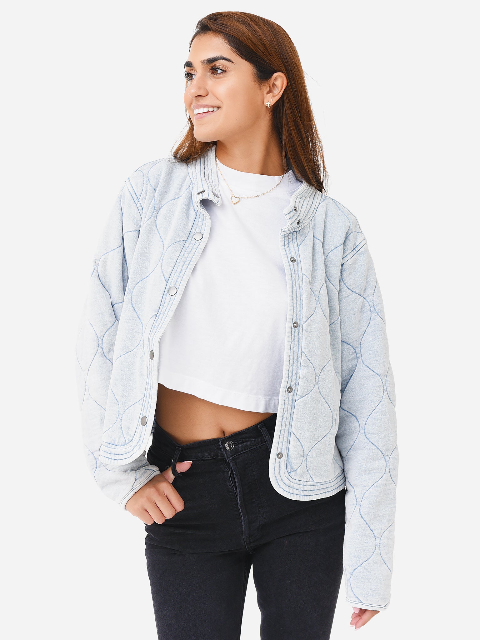 Z Supply Women's Redwood Knit Denim Jacket | $129.00 | Saint Bernard