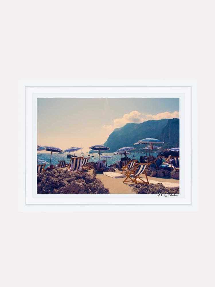Gray Malin La Fontelina Beach Club Capri Mini Print - Saint Bernard