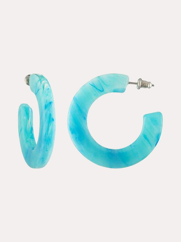 Machete Kate Hoop Earrings In French Coast Blue - Saint Bernard
