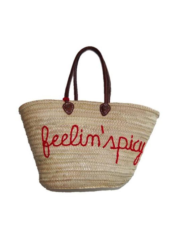Soeur Du Maroc Feelin' Spicy Straw Tote – saintbernard.com